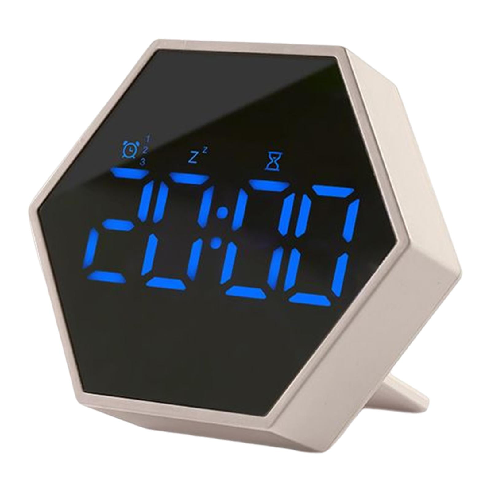 Clock Wall Clock Snooze LED Display USB Adjustable Battery for Study ...