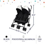 Summer Infant 3Dlite Lightweight Compact Double Stroller for Babies ...