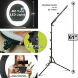 "Vivitar 18"" LED RGB Ring Light with Video Stand, Wireless Remote ...