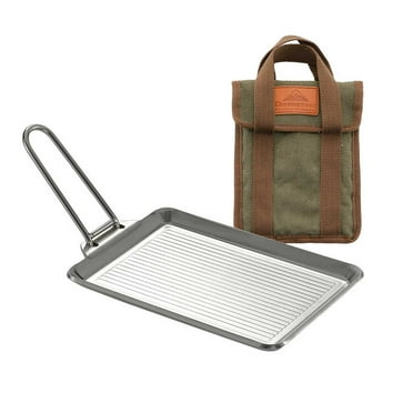 Ozark Trail 9.5 inch Camping Frying Pan Black Carbon Steel with Folding ...