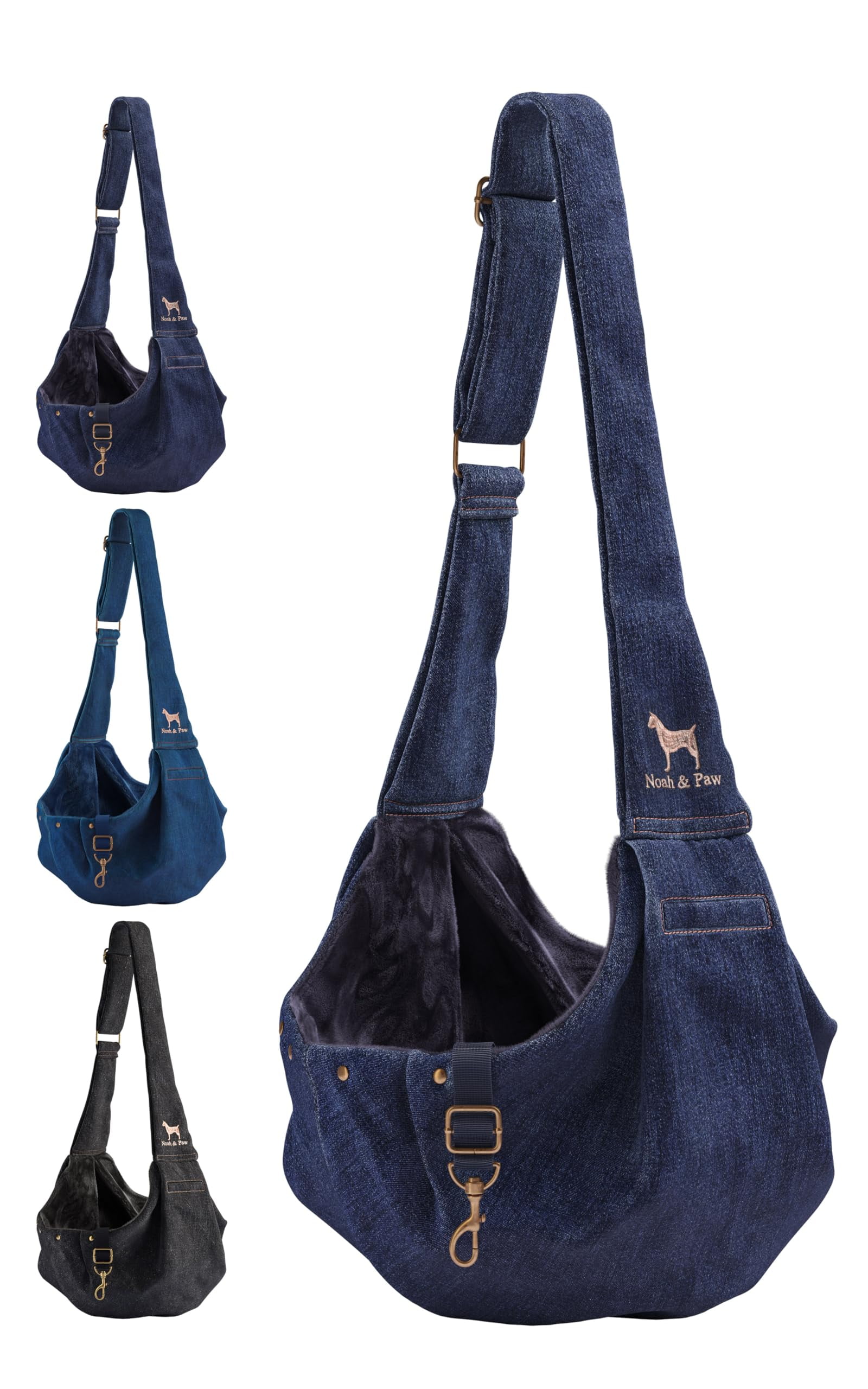 Mochila portabebés NOAH & PAW Denim para perros pequeños de 1,5 a 4,5 ...