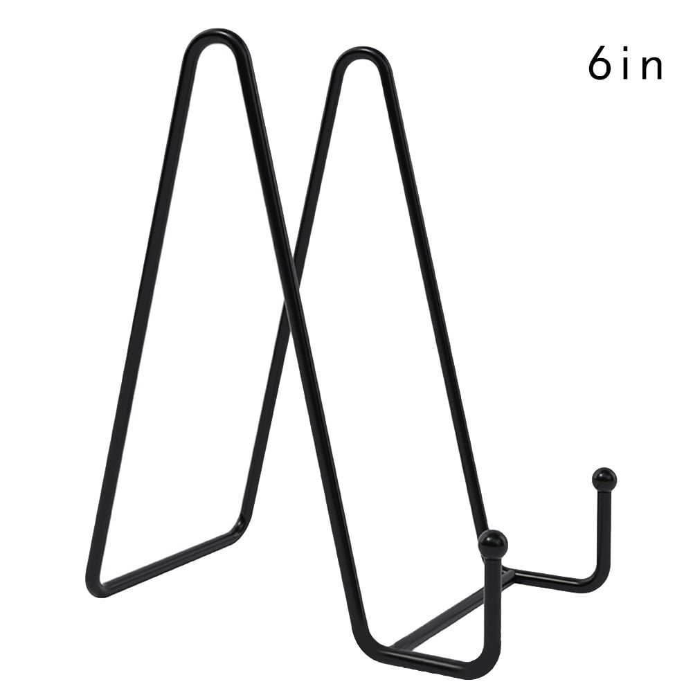 Diy picture frame black iron plate display stand rack easel storage ...