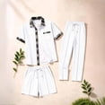 AGKIZG Solid Color Casual Loose Elastic Waist Long and Short Pants ...