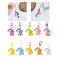 5Pcs Funny Roast Duck Keychain Glowing Duck Keyring Key Holder Glowing ...