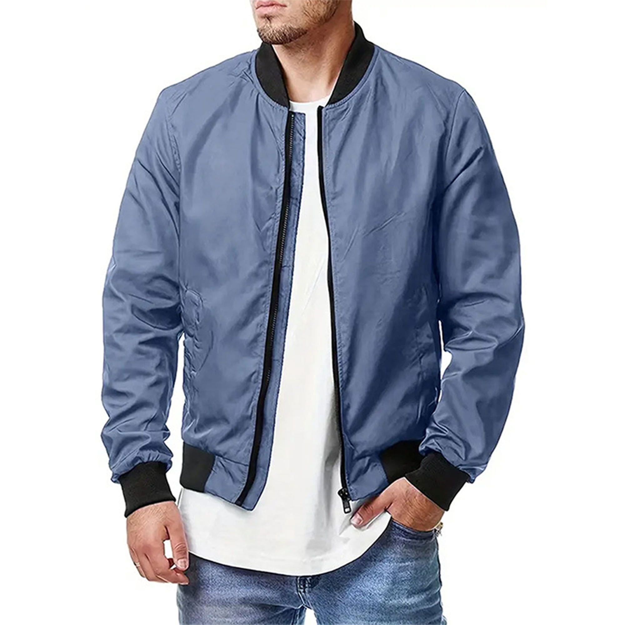 Click here for Boiiwant Men‘s Bomber Jacket Lightweight Jacket Fu... prices