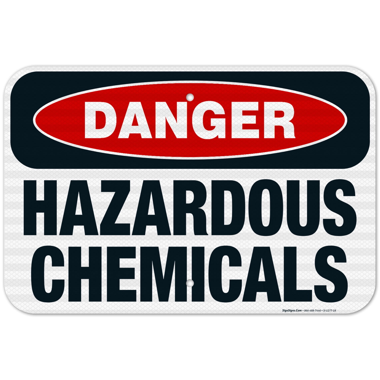 Danger Hazardous Chemicals Sign, OSHA Danger Sign, - Walmart.com