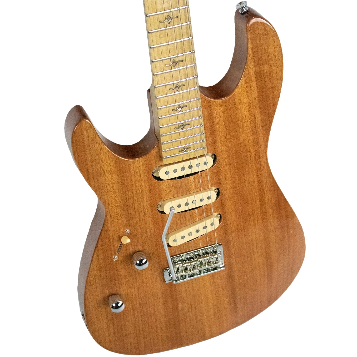 Left Handed Mahogany Electric Guitar with Sawtooth Natural Series ...
