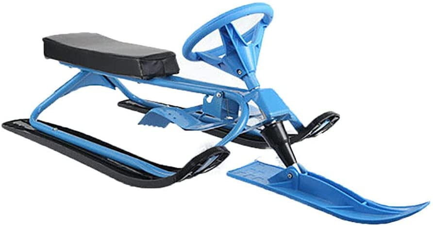 Heavy Duty Ice Fishing Sled, 48" Durable Metal Racer Snow Sledge with ...