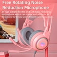 Cat Ear Headphones Pink Gaming Headset with Mic for Switch Xbox One PS4 ...
