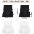 2 Sets 2 Colors Polyester Oversleeves Layered Lace Wristband False ...