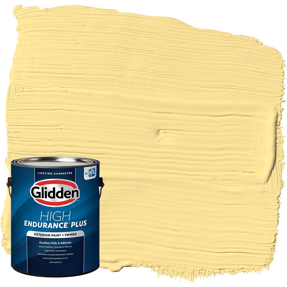 Glidden High Endurance Plus Exterior Paint and Primer, Buttered Sweet ...