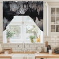 Black Broken Stone Kitchen Curtains Swag Valance for Windows/Bathroom ...