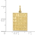 10k Yellow Gold Solid Bingo Card Pendant Charm (15mm x 25mm) - Walmart.com