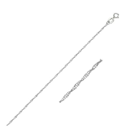 10k White Gold Singapore Chain 1.0mm 16 in | Walmart Canada