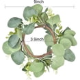 6Pcs Eucalyptus Wreath Faux Kitchen Cabinet Wreaths Artificial Greenery ...