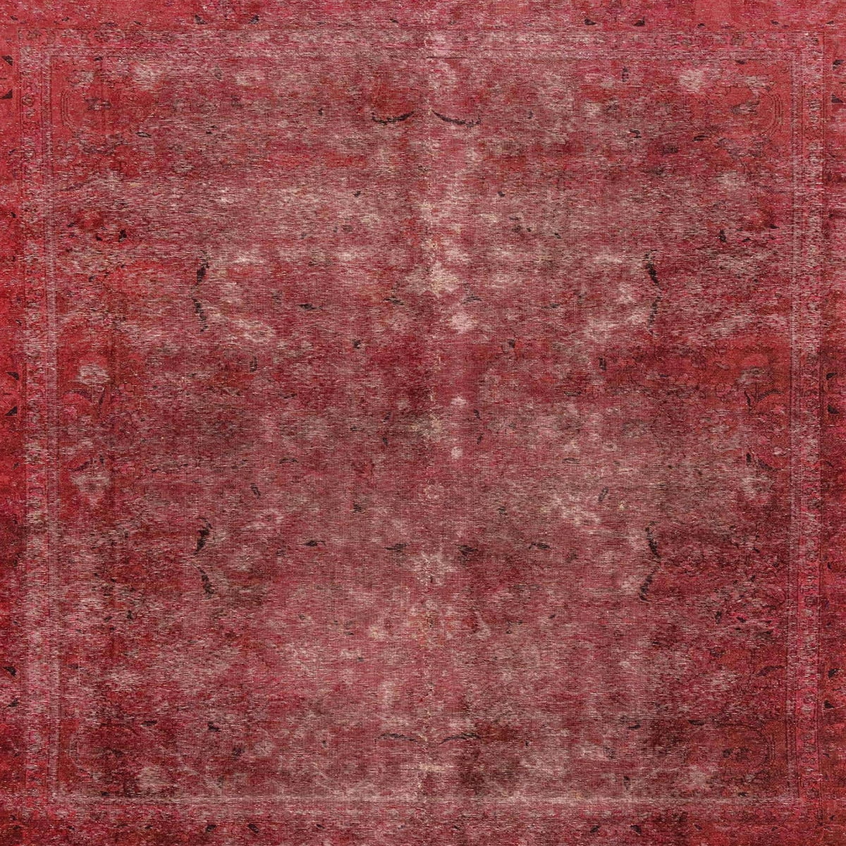 Ahgly Company Indoor Square Abstract Red Abstract Area Rugs, 6' Square ...