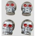 ELARA- Custom Accessories 16220 Chrome Skull Style Tire Valve Cap ( Pack Of 4 ) - Walmart.com