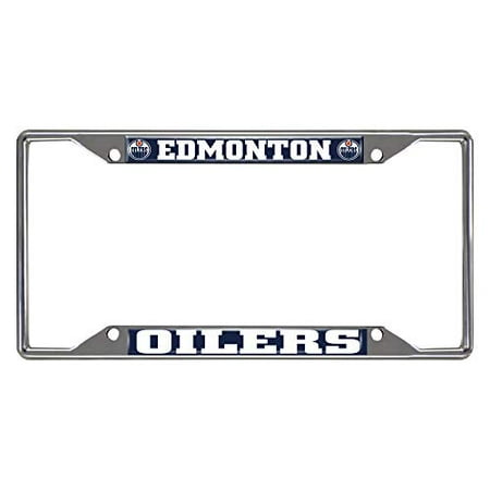 FANMATS 17020 Edmonton Oilers Chrome Metal License Plate Frame, Team ...