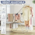 Clothes Drying Rack with 4 Wings, Stainless Steel Drying Rack Clothing ...