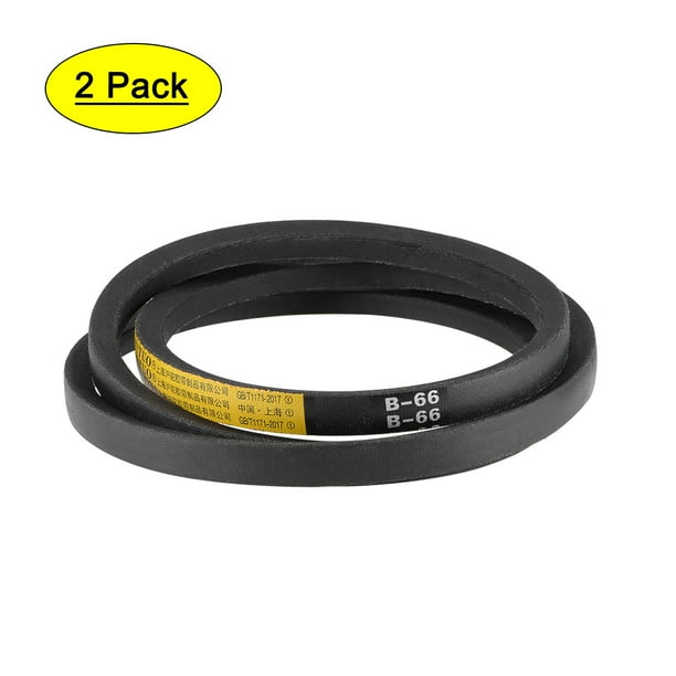 B66 V-Belts 66" Pitch Length, B-Section Rubber Drive Belts 2pcs ...