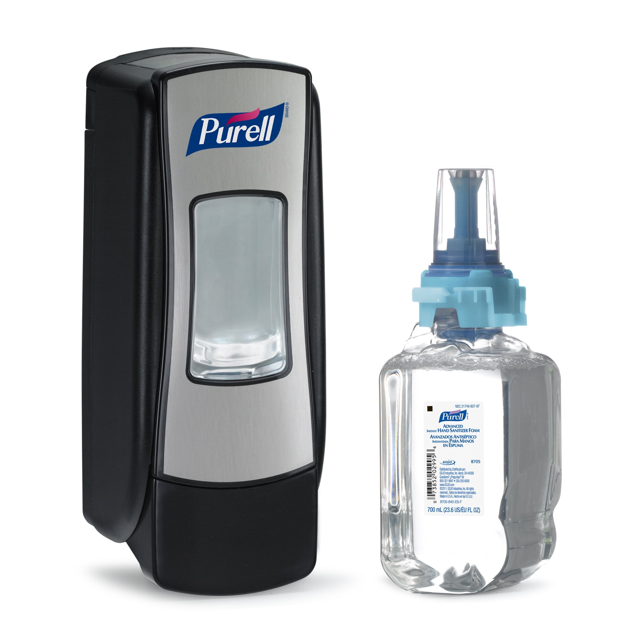 PURELL ADX-7 Advanced Instant Hand Sanitizer Kit, 700mL, Manual, Chrome ...