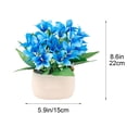Artificial Flower Bouquet with Vase - Realistic Fake Flowers Low ...