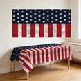 4th of July Tablecloth, Patriotic Decorations, Disposable Plastic Table ...
