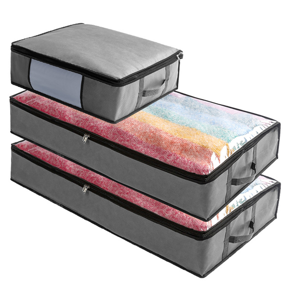 Under Bed Storage Containers with Handle & Zipper Organizer Box for ...