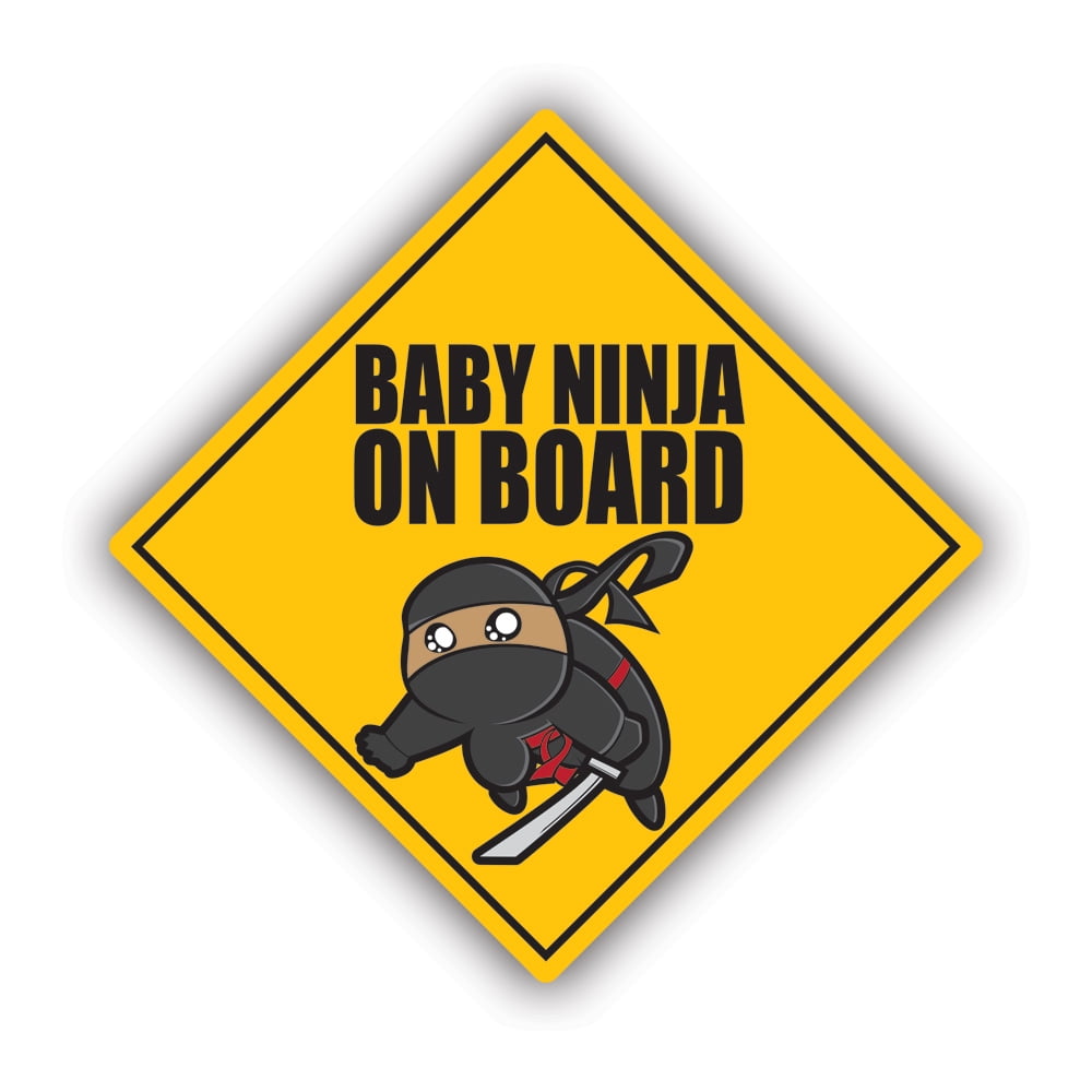 Ninja Baby On Board Sticker Decal - Self Adhesive Vinyl - Weatherproof - Made in USA - safety ...