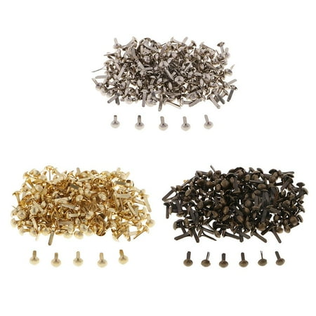600pcs Mini Decorative Round Head Split Pins Metal Brads Paper ...