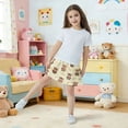 Cartoon Highland Cattle Athletic Skirt with Pockets and Built-in Shorts ...
