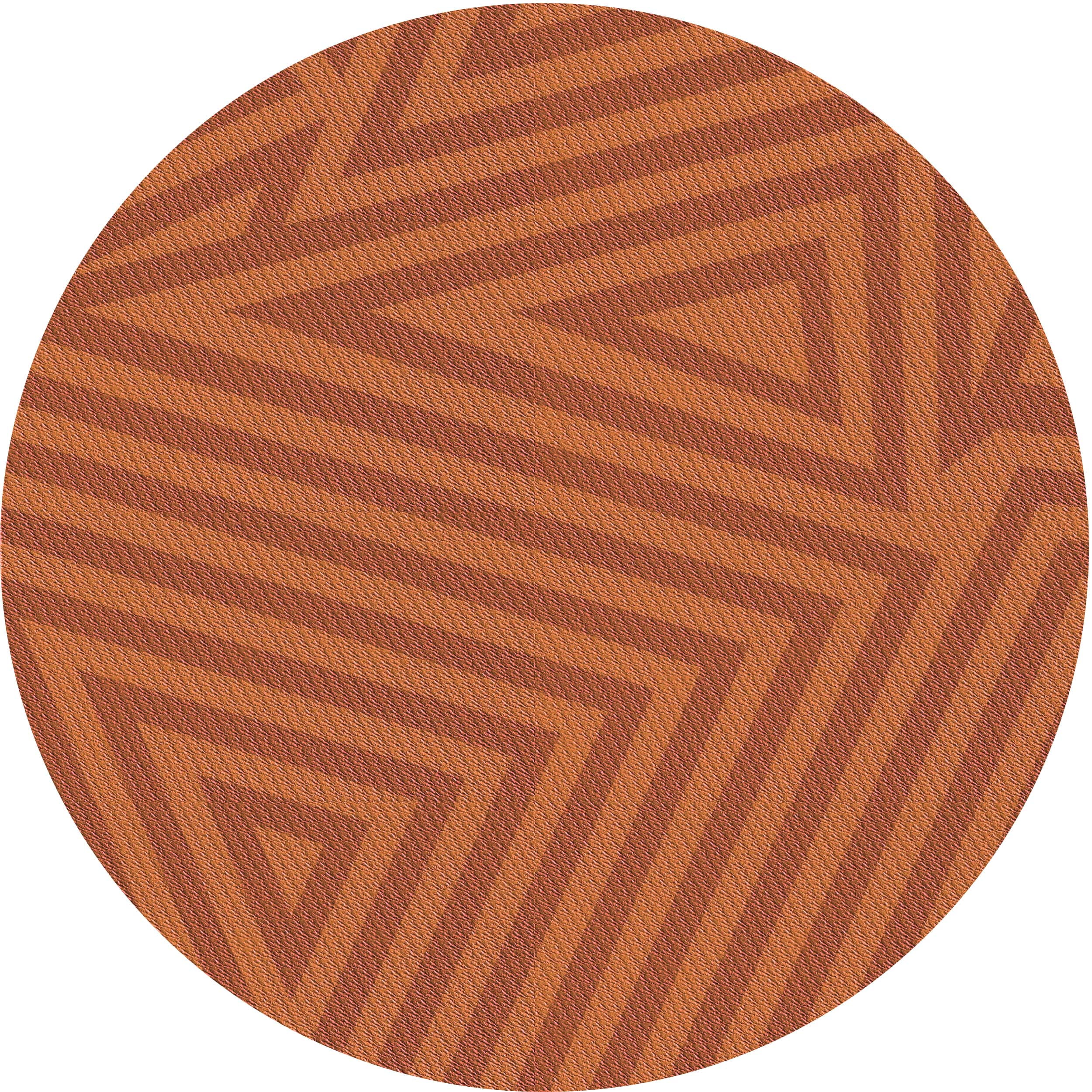 Ahgly Company Machine Washable Indoor Round Transitional Bright Orange ...