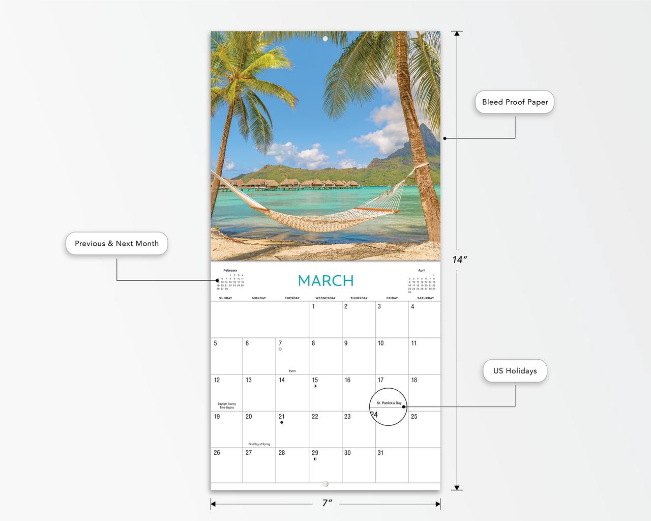 Buy 2023 Mini Wall Calendar - Beaches- 7x7 by Dayspring Online at ...