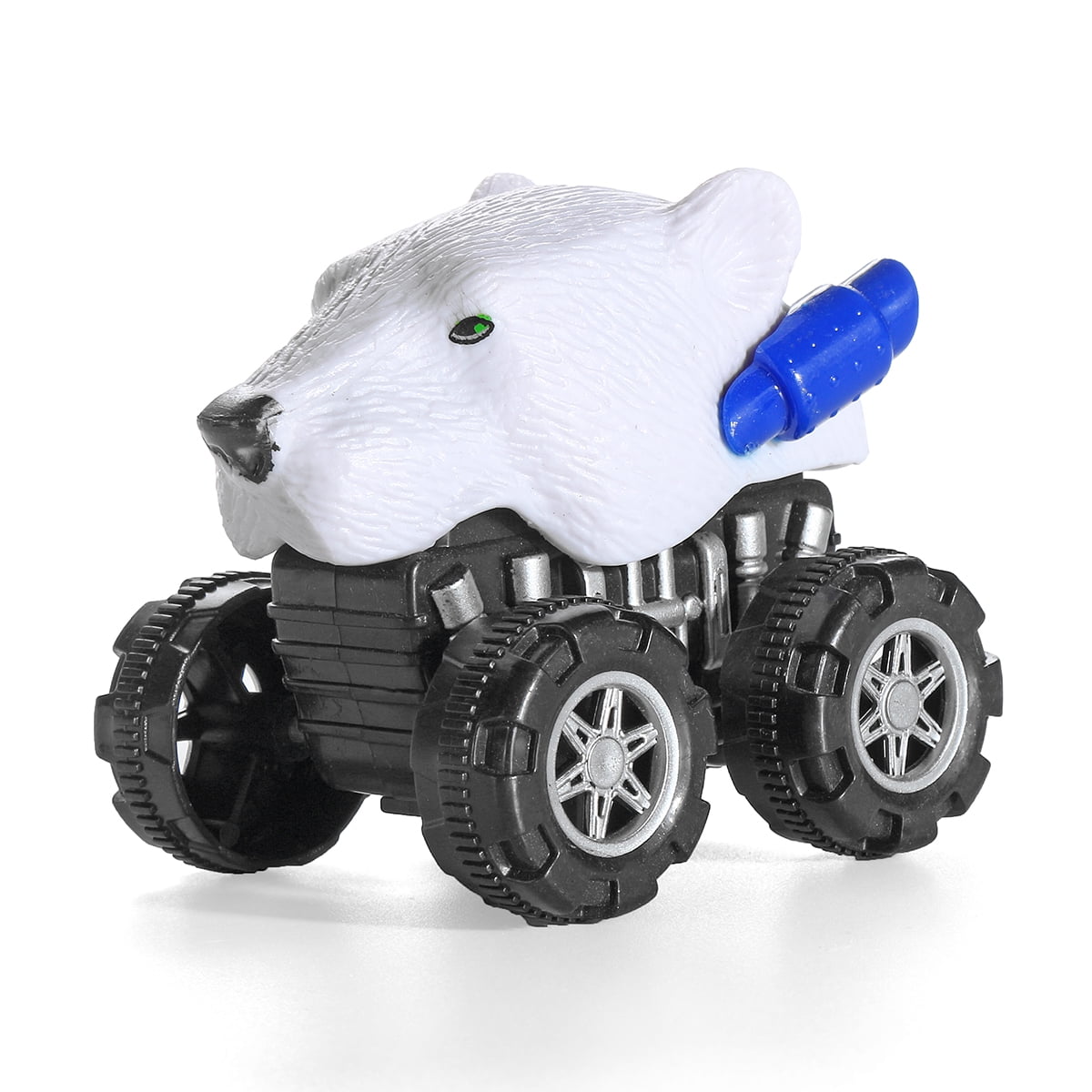Mini Animal Inertia Car Toy Pull Back Vehicle Dinosaur Tiger Panda Wolf ...