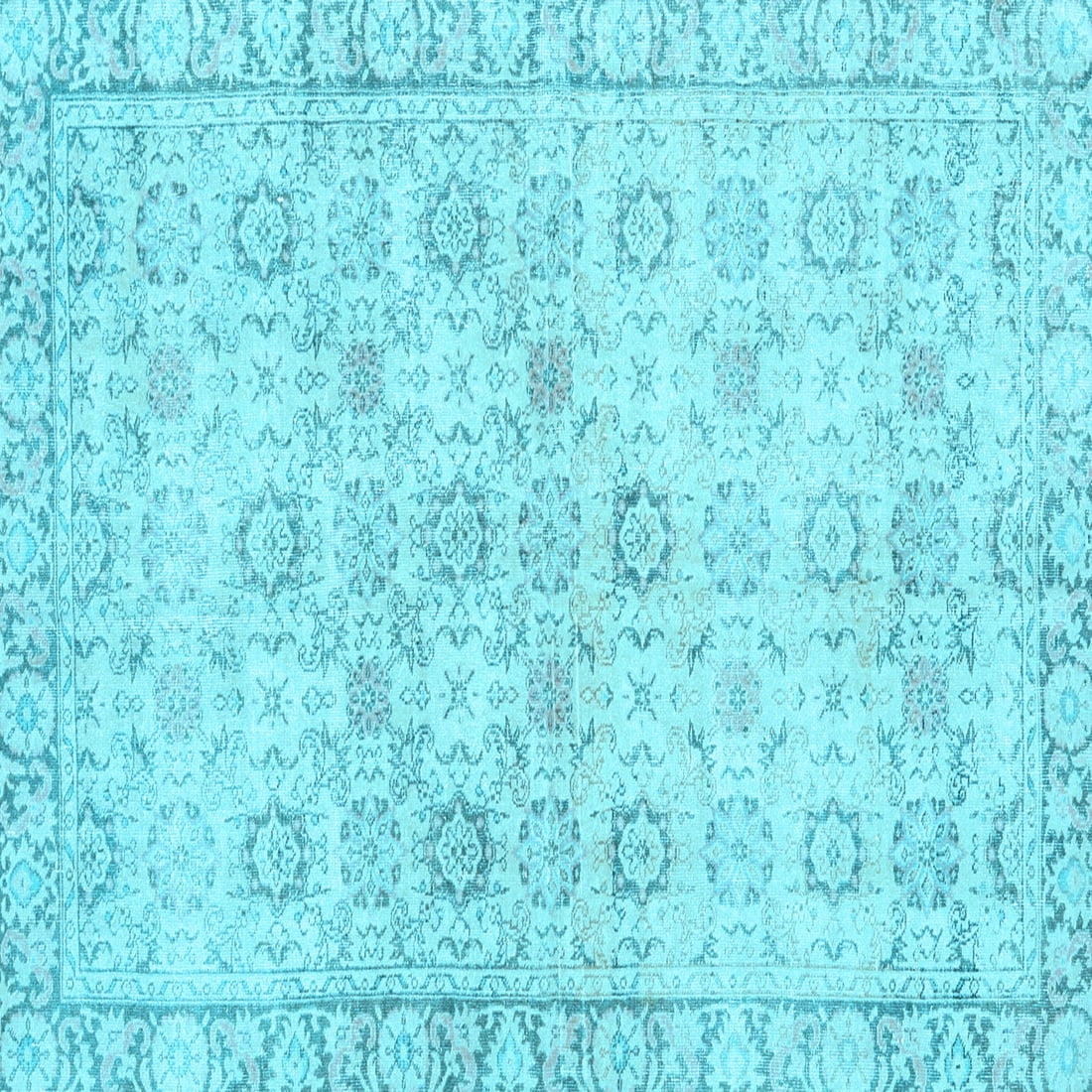 Ahgly Company Indoor Square Persian Light Blue Traditional Area Rugs, 5 ...