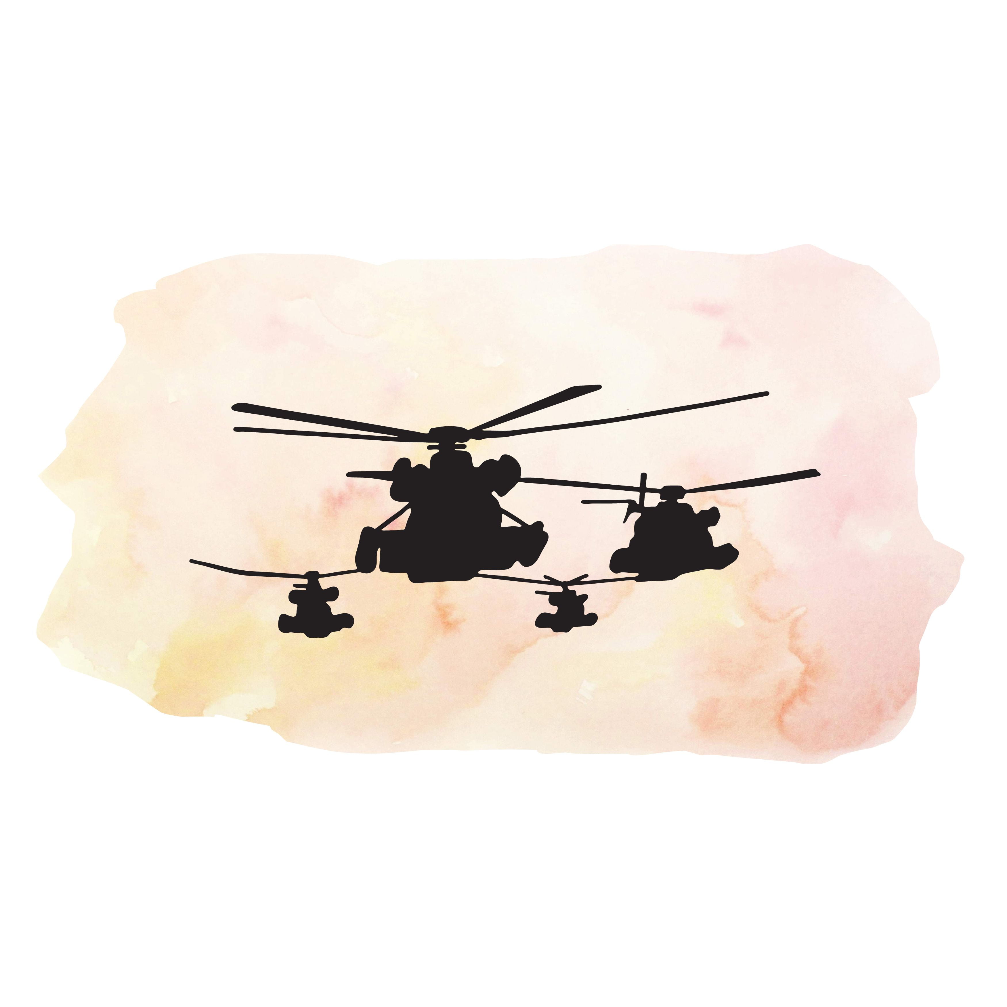 Military Wall Decals for Family Living Room - Helicopters for Army ...