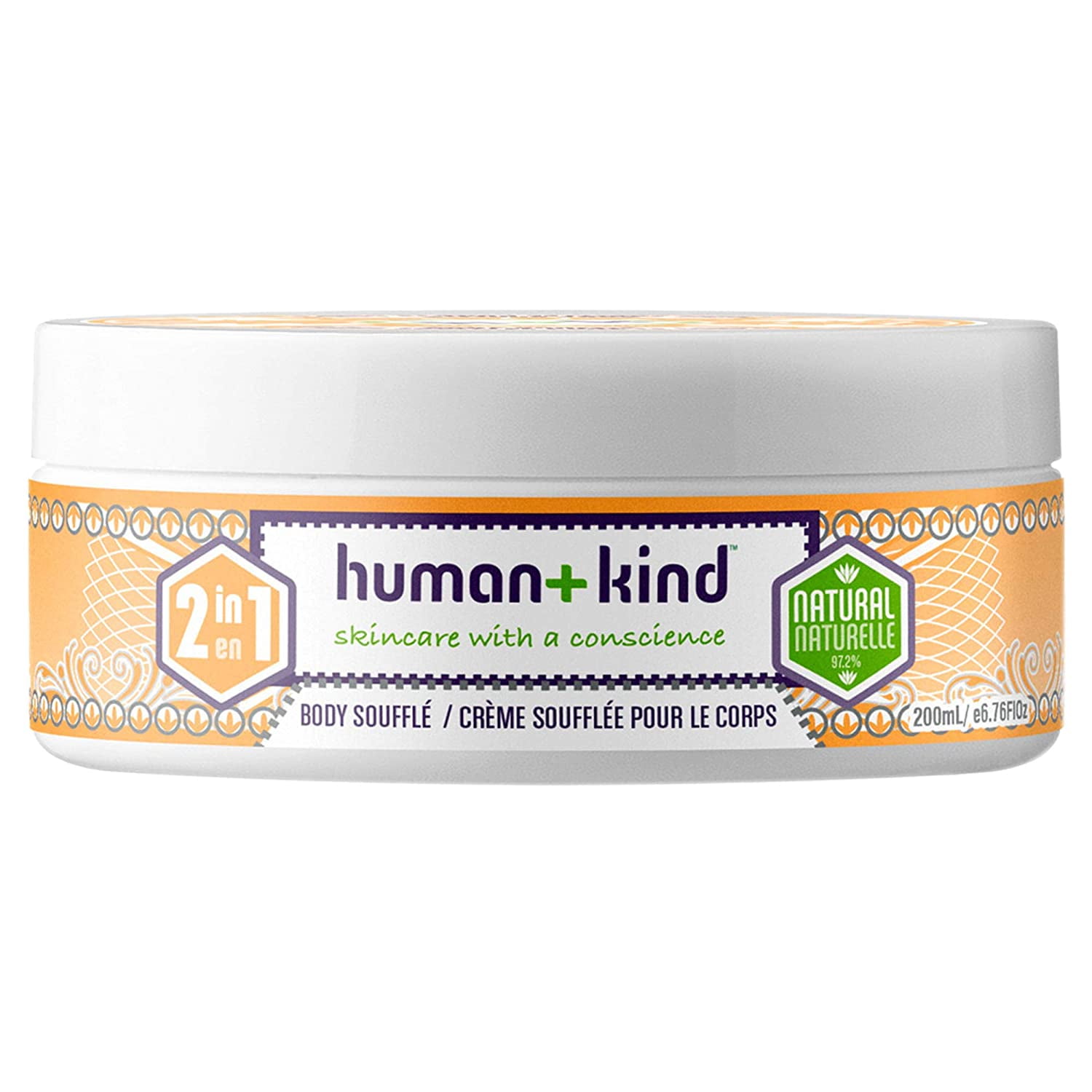 Human+Kind Body Souffle Tub, Body Cream for Dry Skin, 6.76 oz - Walmart.com