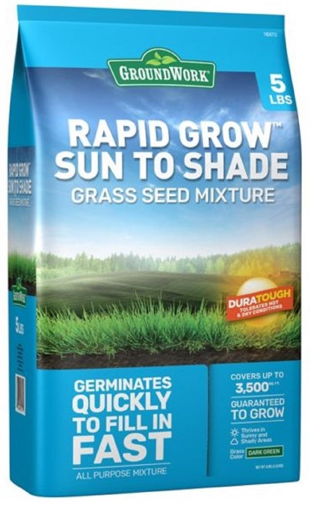 GroundWork 440AP0053UC-5 Sun and Shade Grass Seed 5lb Mix South - Walmart.com