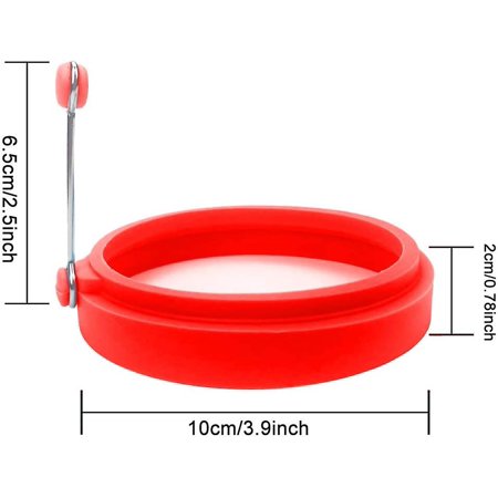 4 Pack Silicone Egg Rings, 4 Inch Food Grade Egg Cooking Rings ...