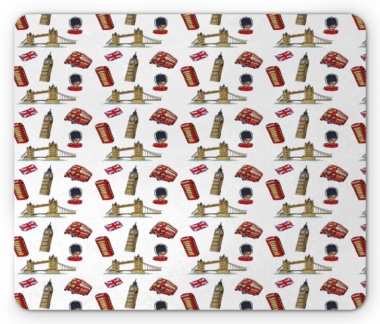 London Mouse Pad, Big Ben Tower Bridge Royal Guard Telephone Double ...