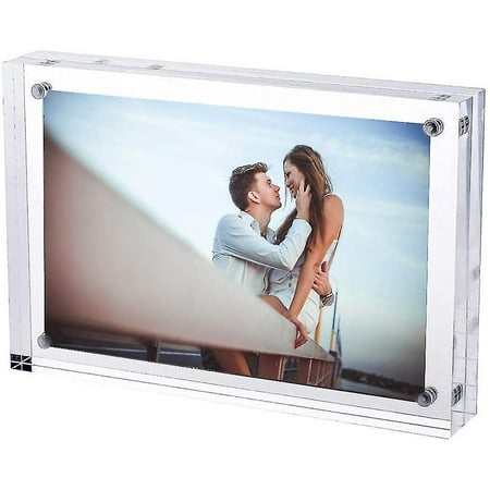 Zk-magnetic Acrylic Photo Frame - 15cm X 10cm - Double Sided Display ...