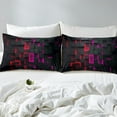 Erosebridal Geometric Buffalo Comforter Cover Queen,Futuristic Cubes ...