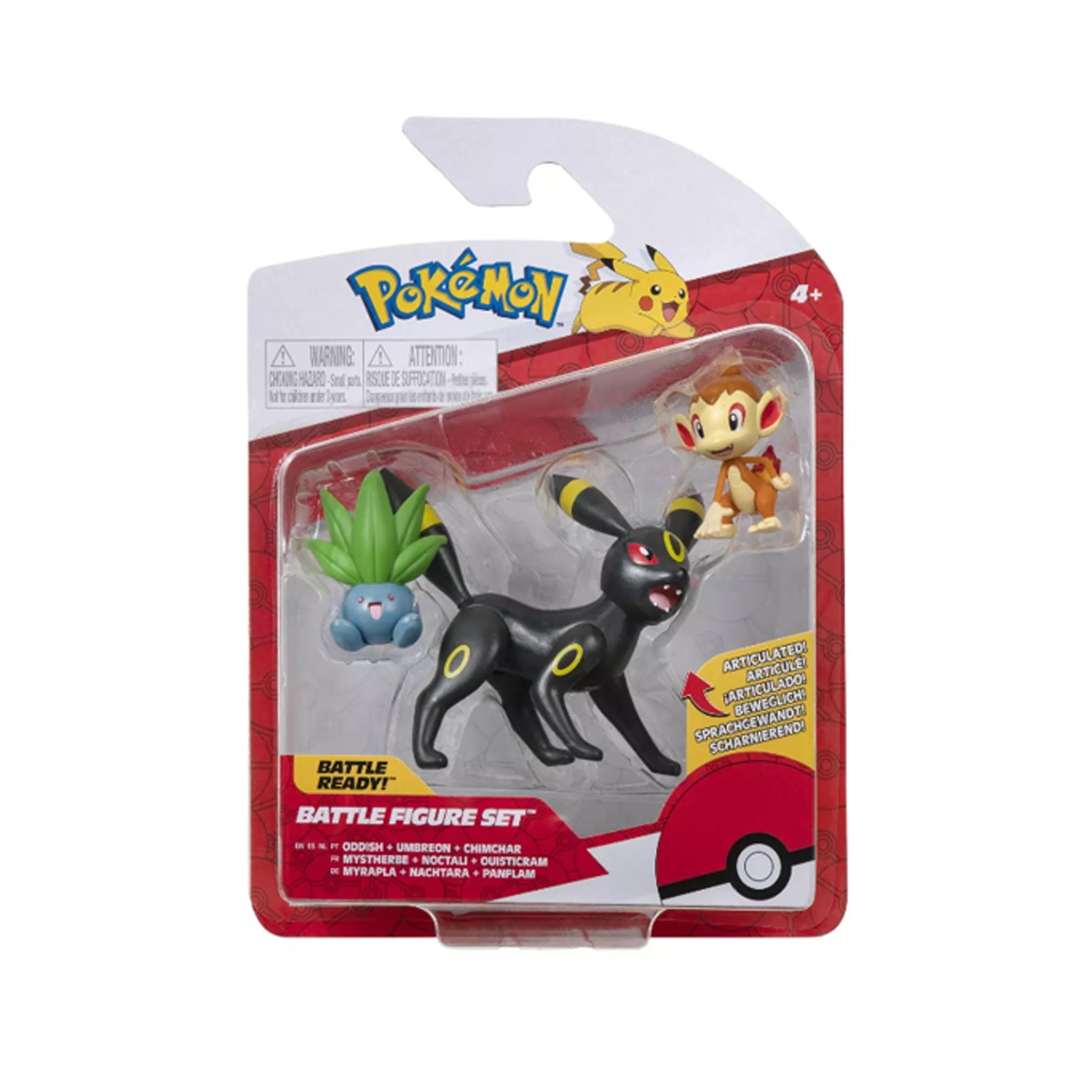 Pokémon Battle Figure 3 Pack - 2-inch Chimchar, Oddish and 3-Inch ...