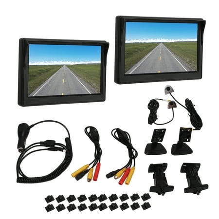 Side View Camera, Night Vision Impact Proof Backup Camera Monitor Kit ...