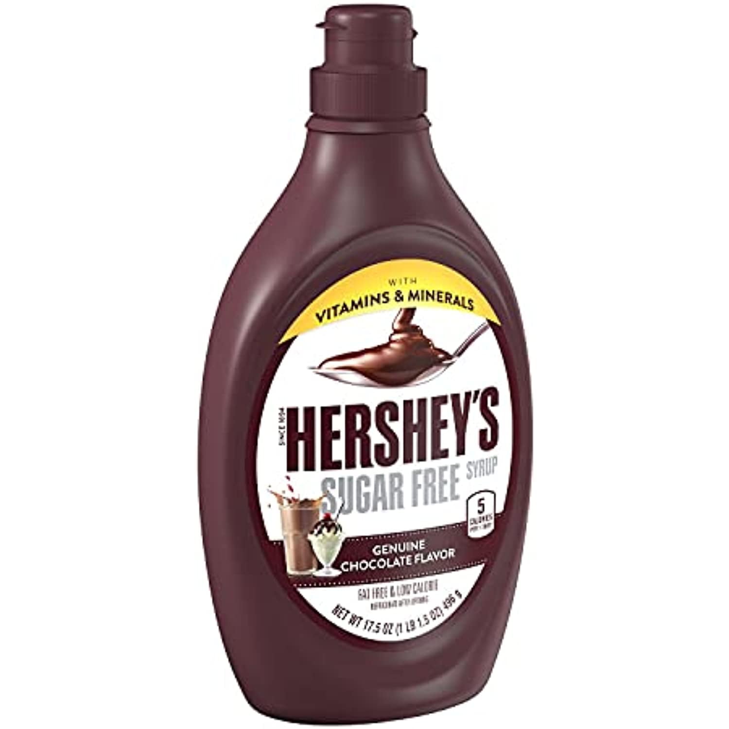 Hersheys Sugar Free Chocolate Syrup, Halloween Baking Supplies, 17.5 Oz ...