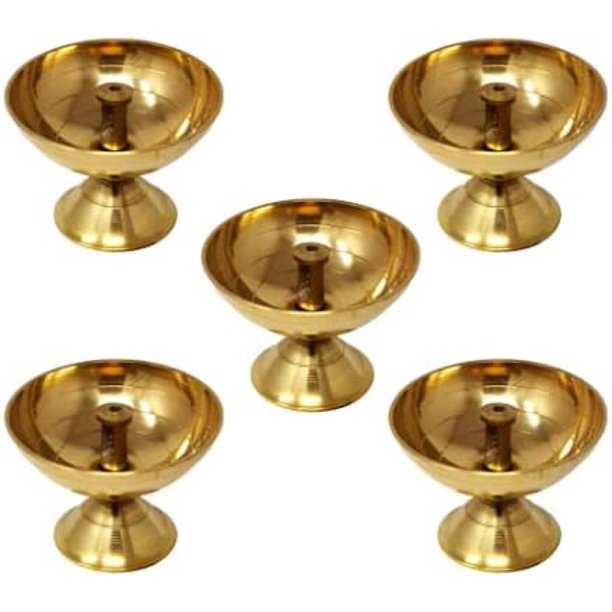 Brass Round Design Akhand Diya | Durable Oil Lamp/Diya/Deep/Deepak ...