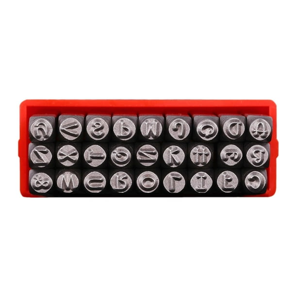 Set de sellos de metal Professional Steel Alphabet Stamp Set para marcas de impresión Letras ...