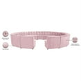 Meridian Furniture Limitless Pink Velvet Modular 15 Piece Sectional ...