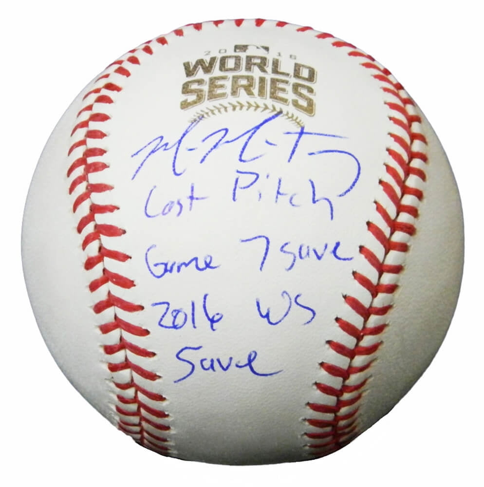 Mike Montgomery Signed Rawlings 2016 World Series LE/38 Baseball w/Last ...