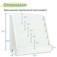 Masiis 5-Tier Bookshelf: White Kids Bookcase & Display for Rooms ...